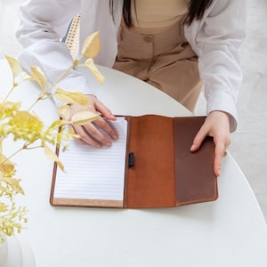 Personalized Notepad Cover, Custom Notebook Cover, Leather Journal ...