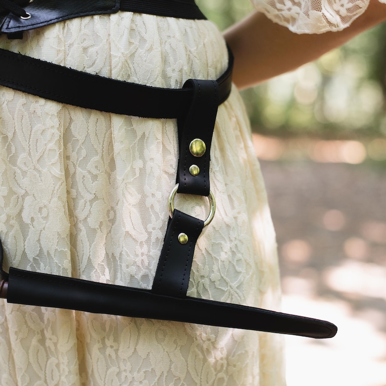 Witch Wand Holder, Wand Belt Holder, Leather Wand Holder, Leather Wand ...