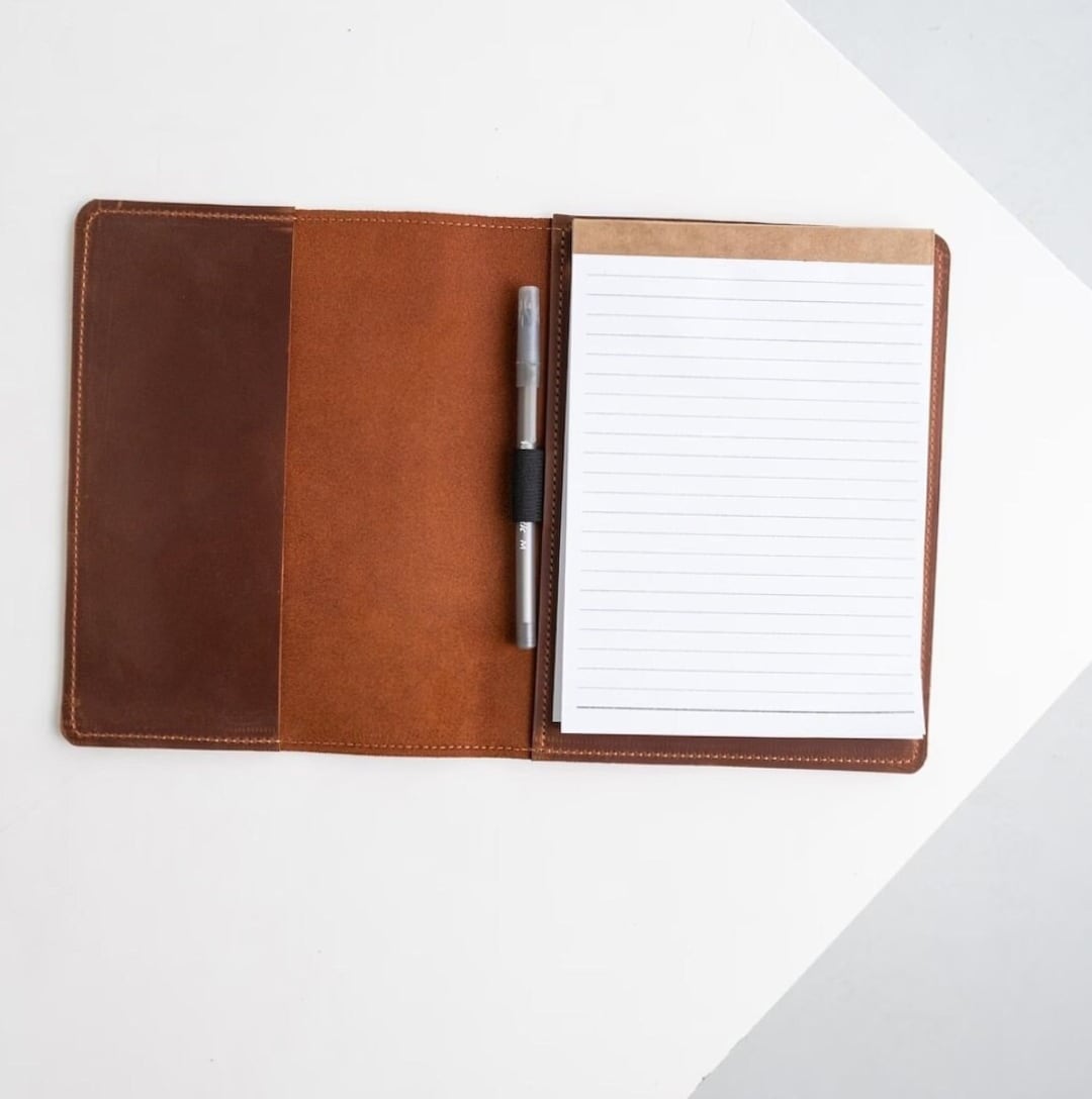 Personalized Notepad Cover, Custom Notebook Cover, Leather Journal ...