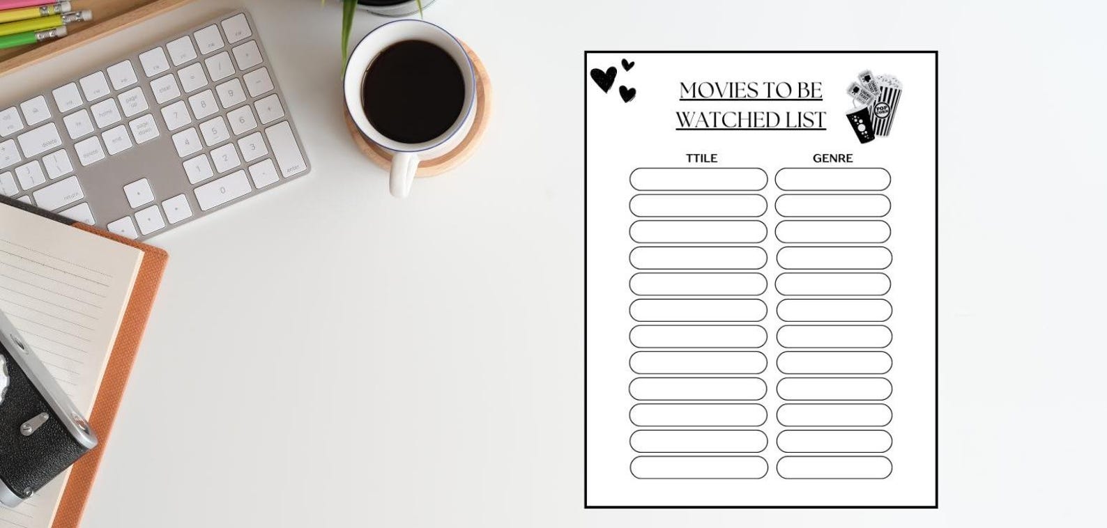 Printable Movie Tracker and Movie to Be Watched List. Digital. Movie ...