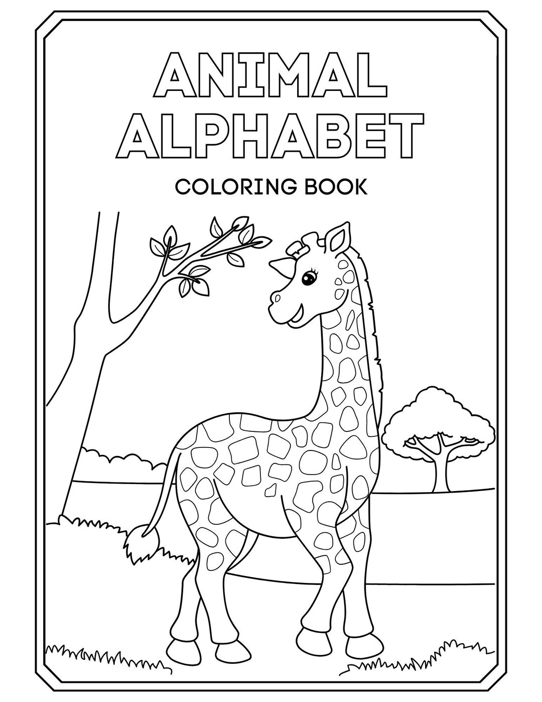 27 Animal Alphabet Coloring Pages. Digital Product. for Children ...