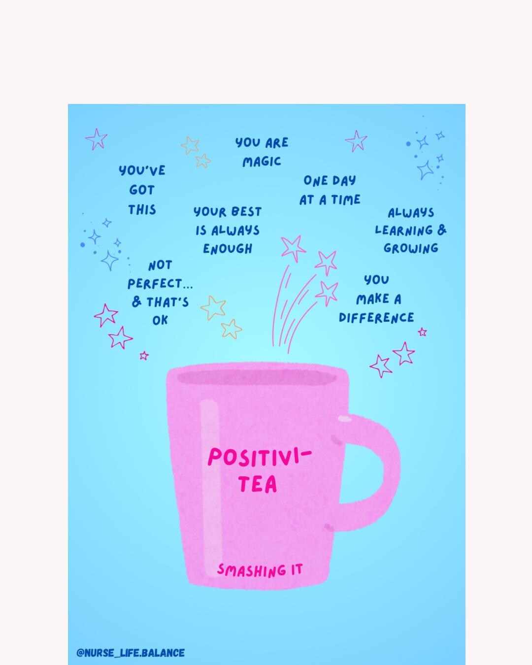 Positive Tea Cup Poster: Affirmations & Motivation (digital Download ...