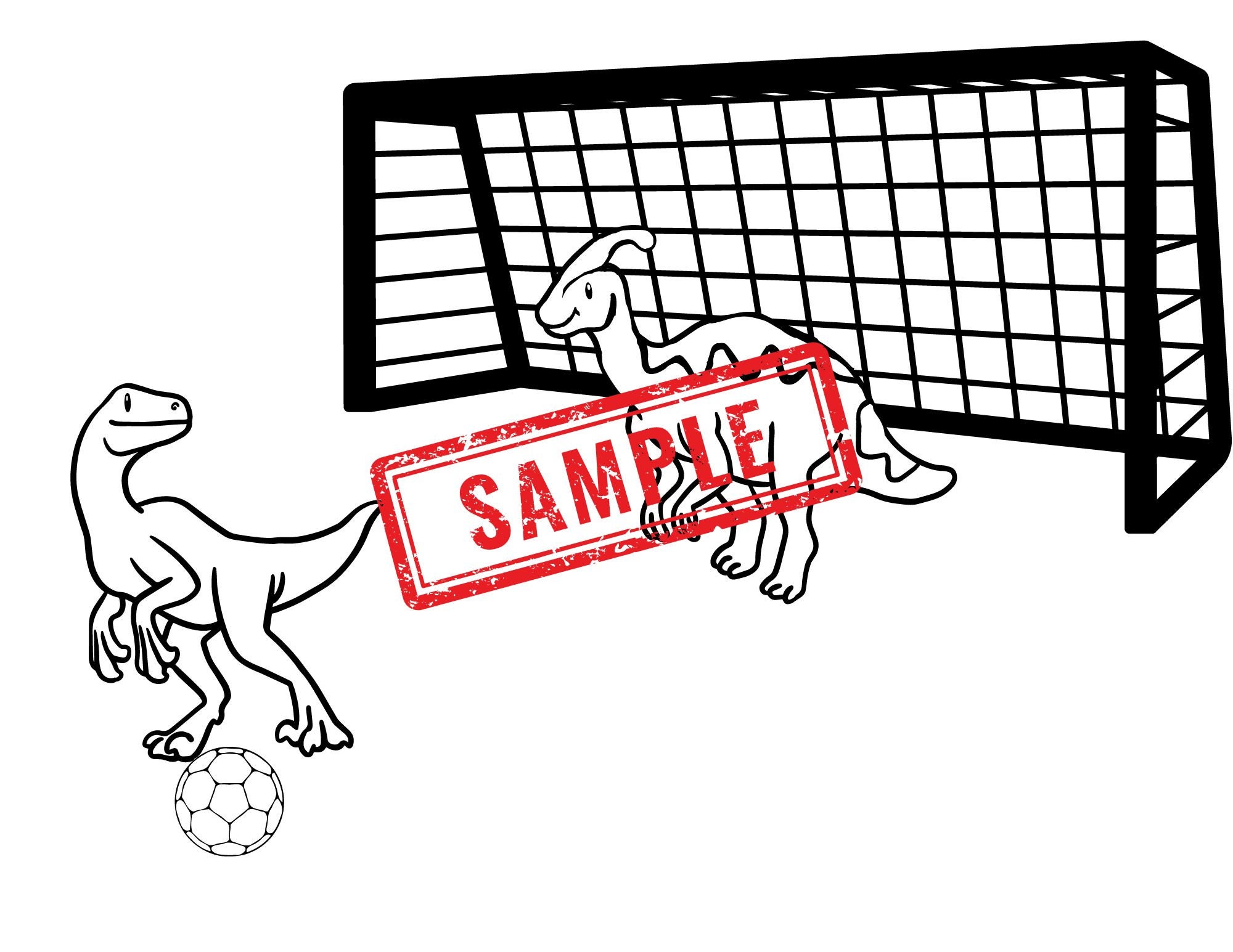 Printable Coloring Page Dinosaurs Playing Soccer - Etsy