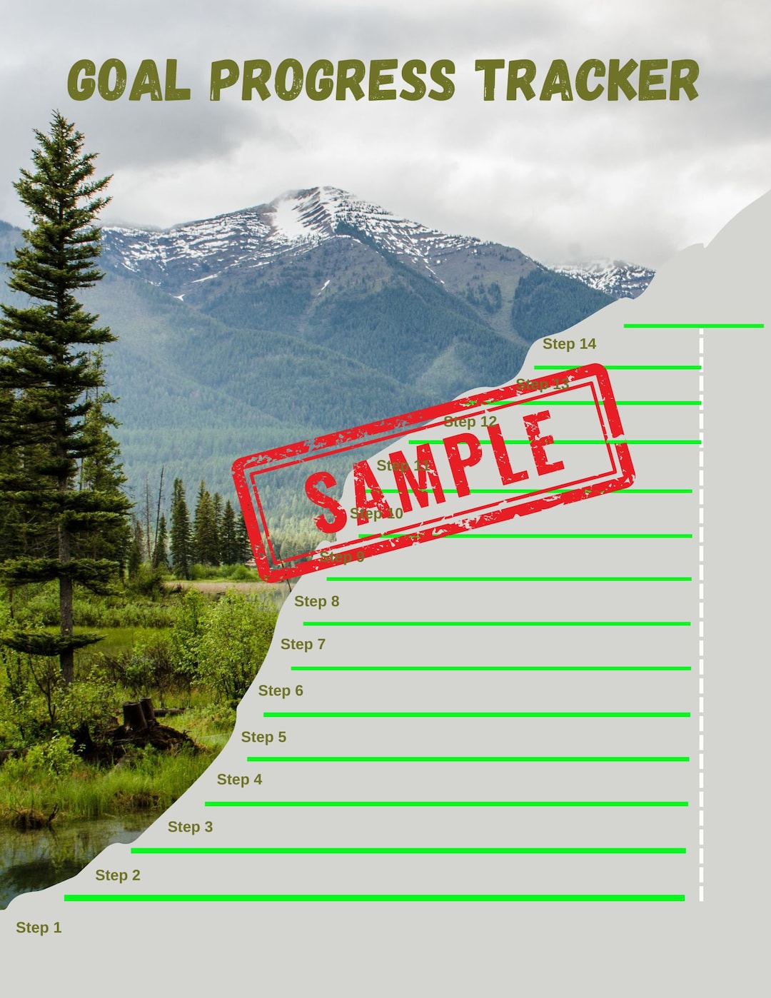 Moveable Goal Tracker Makes Reaching Your Goal Fun! - Etsy