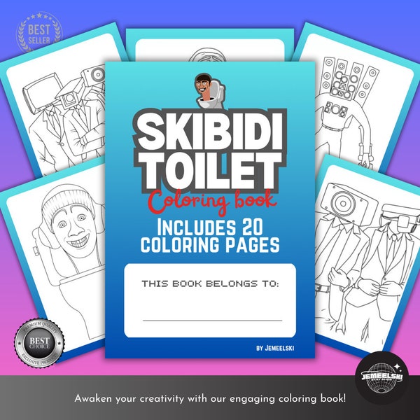 Skibidi Toilet Coloring Pages - Etsy