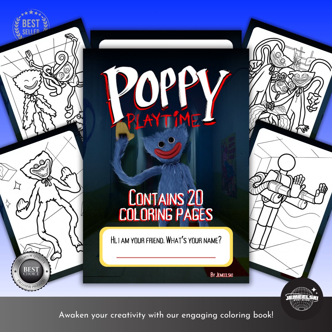 Poppy Playtime Coloring Book 20 Pages - Etsy