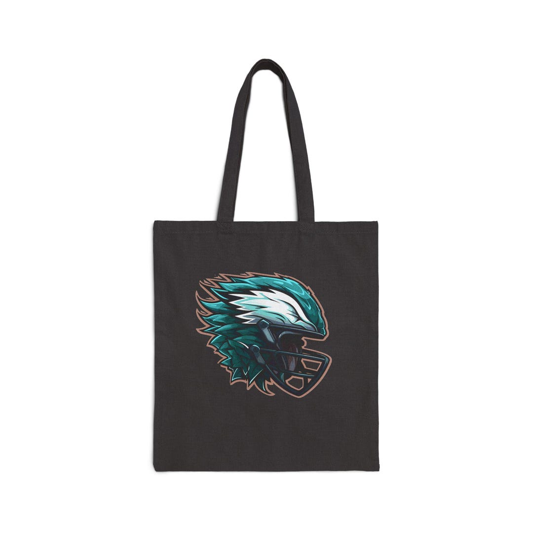 Philadelphia Eagles Football Feather Helmet Design Cotton Canvas Tote ...