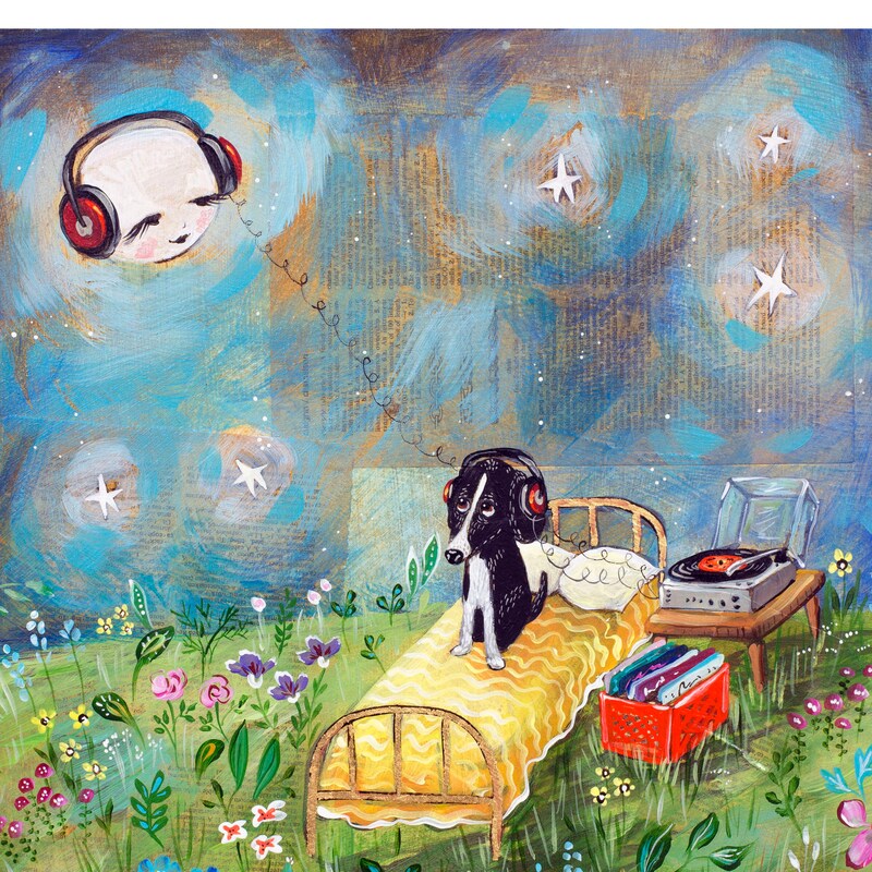 Record Player Dog - Etsy