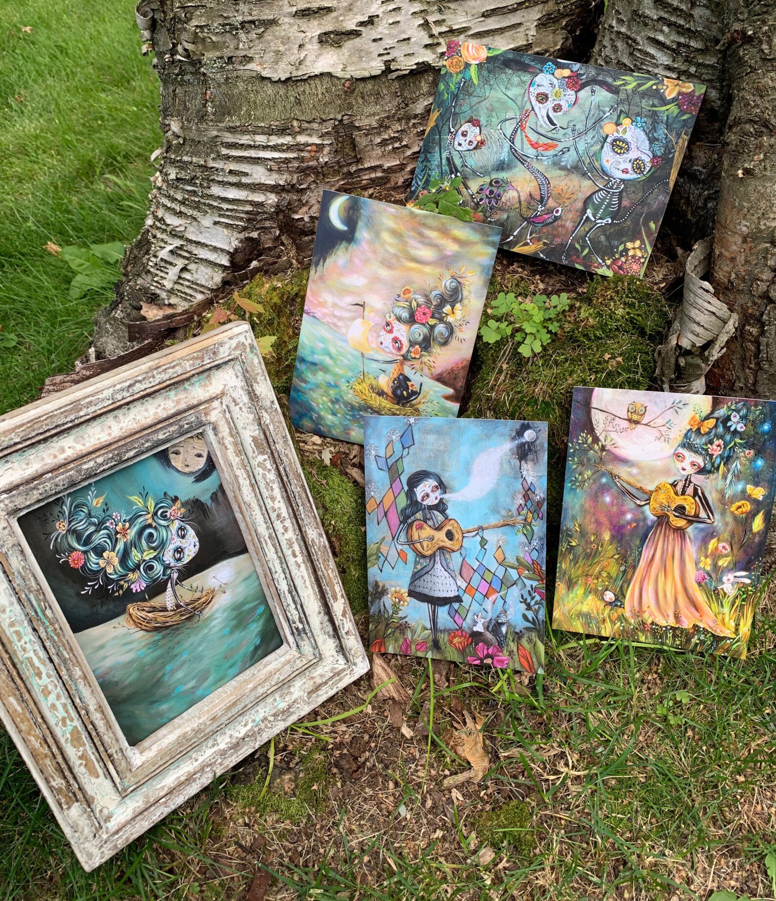 Mini Prints Set of 5, Art Postcard Gift Set, 5x7 Art Prints, Sugar ...