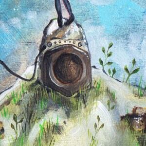 Ram Girl Playing Electric Guitar - Pop Surrealism "fauna" Print - by ...