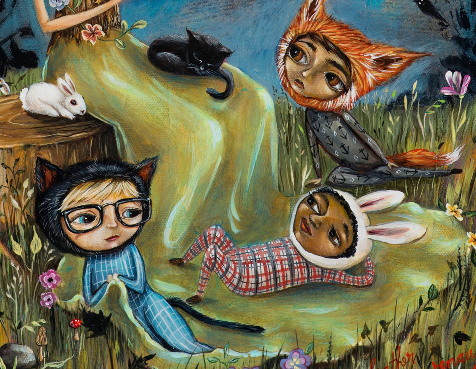 Mother Nature, Children Reading Books, Nursery Decor, Kids Room Decor ...