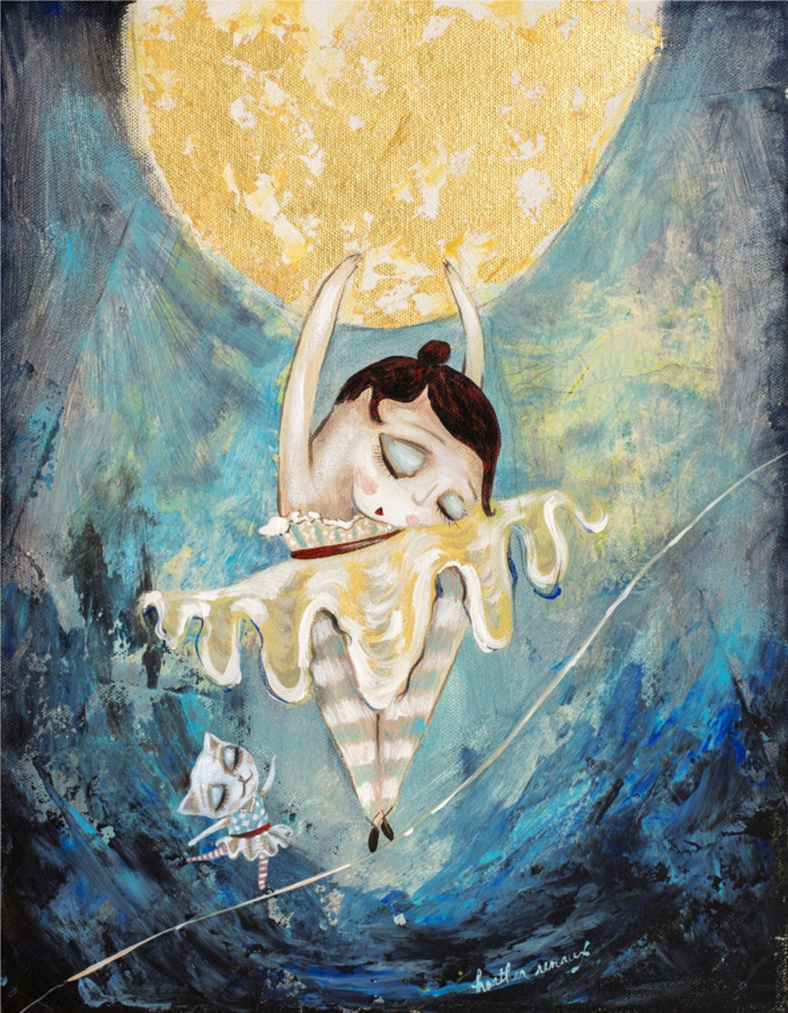 Circus Acrobat Tightrope Walker High Wire Cat Kitty Cat - Etsy