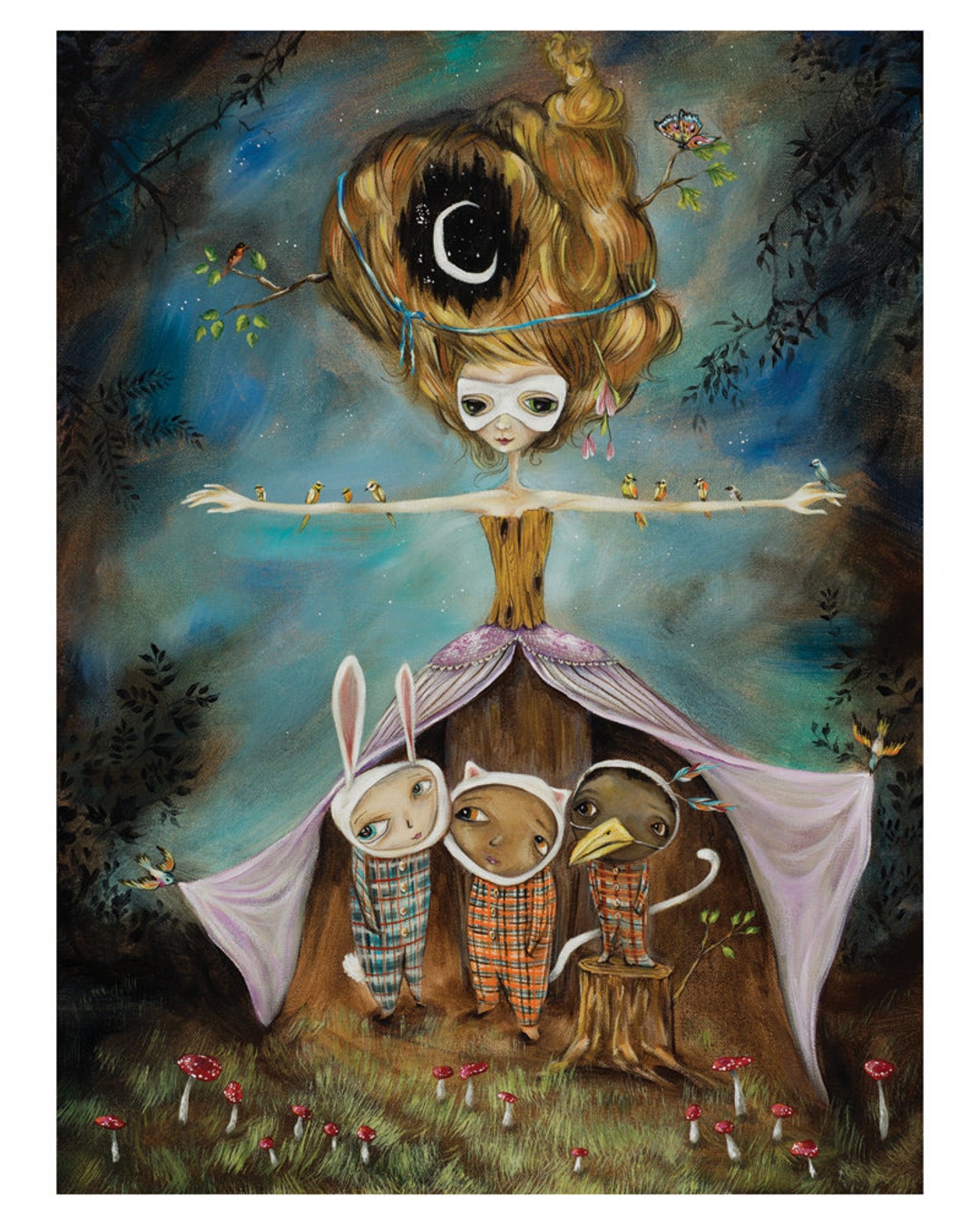 Mother Nature: Protecting Fauna - Pop Surrealism Fine Art Print - by ...