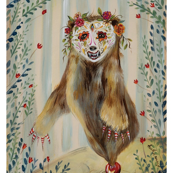 Dia De Los Muertos Bear - Etsy