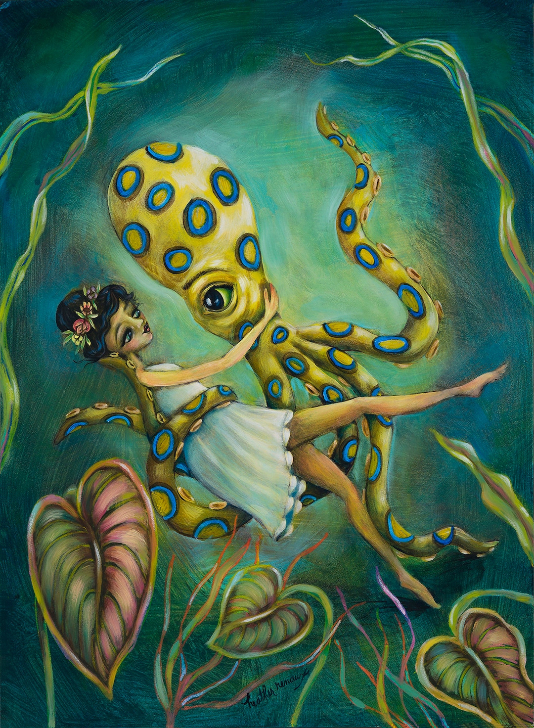Octopus Lover Decor, Octopus Wall Art, Dancer, Octopus, Ballerina ...