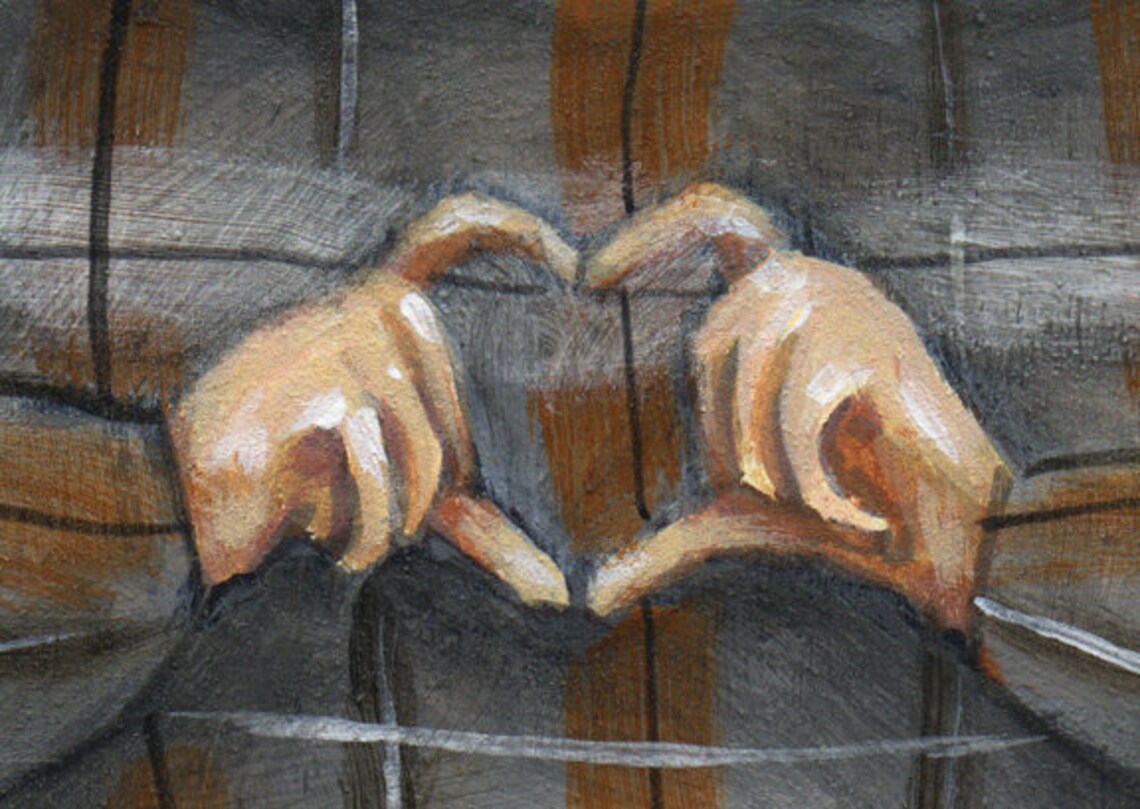 Love and Gratitude Hand Heart Heart-shaped Heart Symbol Cat - Etsy