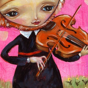 Fox Girl Violinist - Pop Surrealism "fauna" Print - by Heather Renaux ...