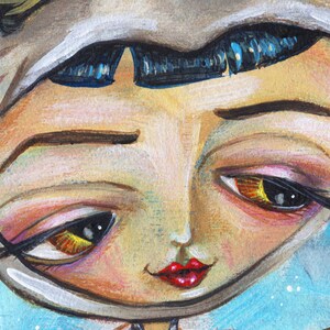 Ram Girl Playing Electric Guitar - Pop Surrealism "fauna" Print - by ...