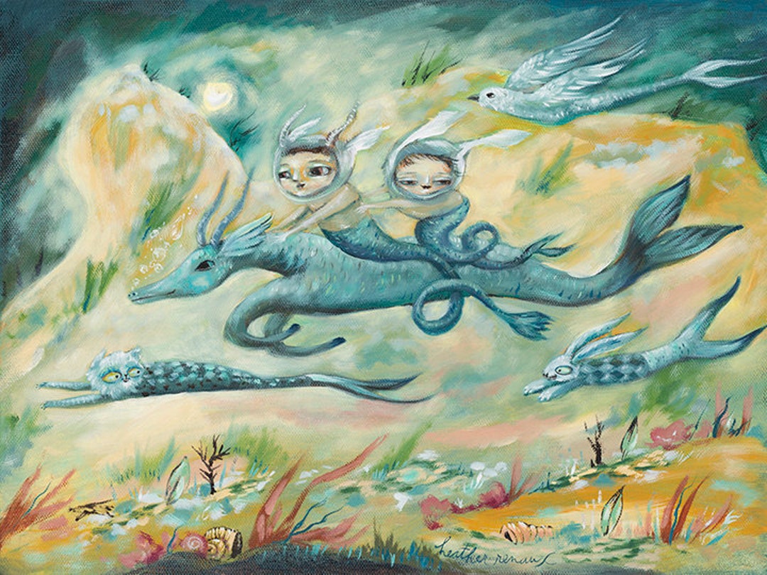 Deep Sea Race, Kids Riding Seahorse, Bunny Rabbit Mermaid, Kitty ...