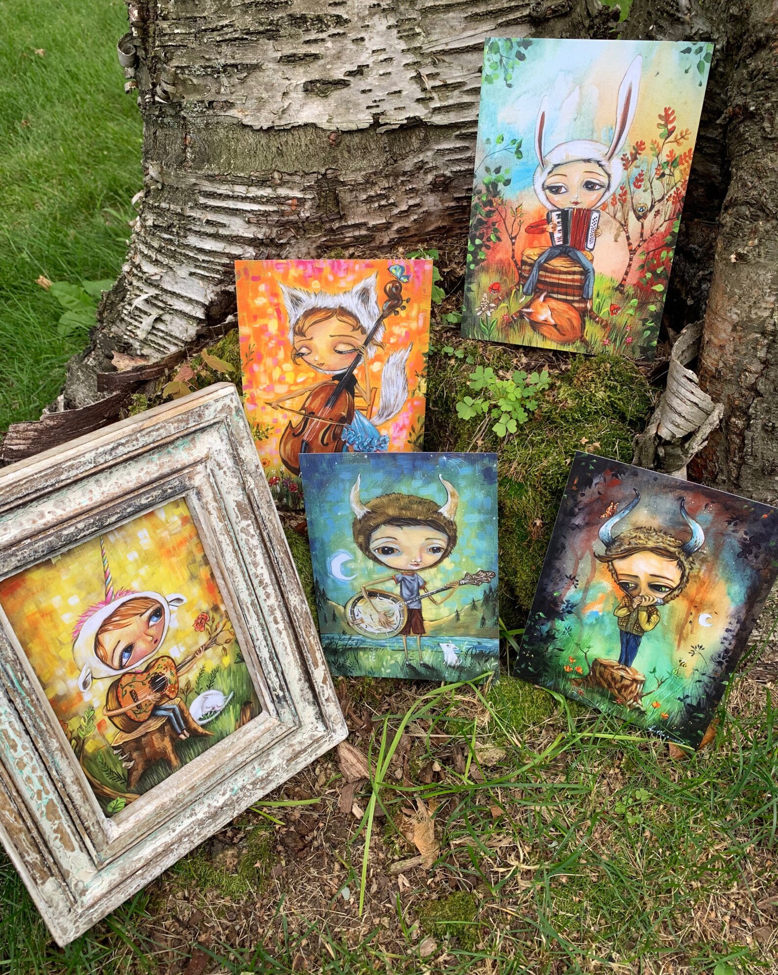 Mini Prints Set of 5 Art Postcard Gift Set 5x7 Art Prints - Etsy