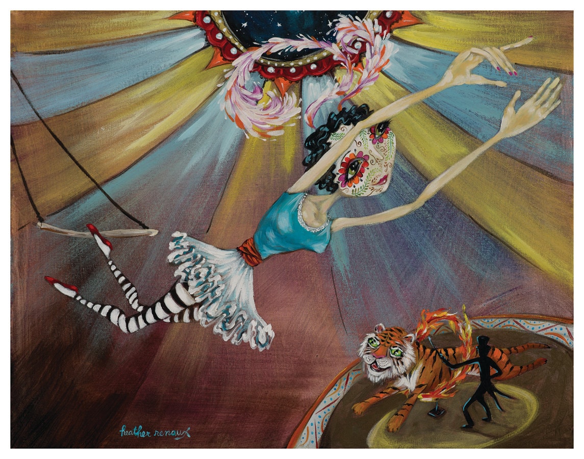 Trust Circus Trapeze Artist Day of the Dead Dia De Los | Etsy