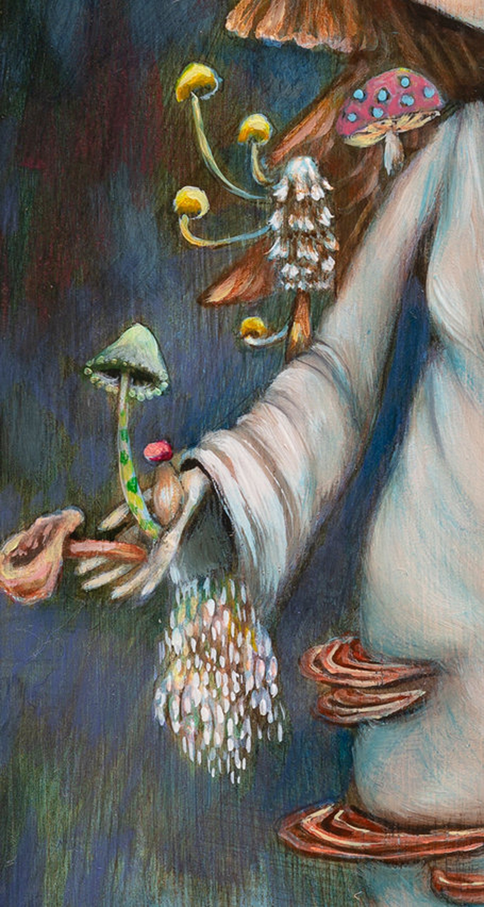 Mushroom Print Mushroom Saint Magic Mushroom Art Nature | Etsy