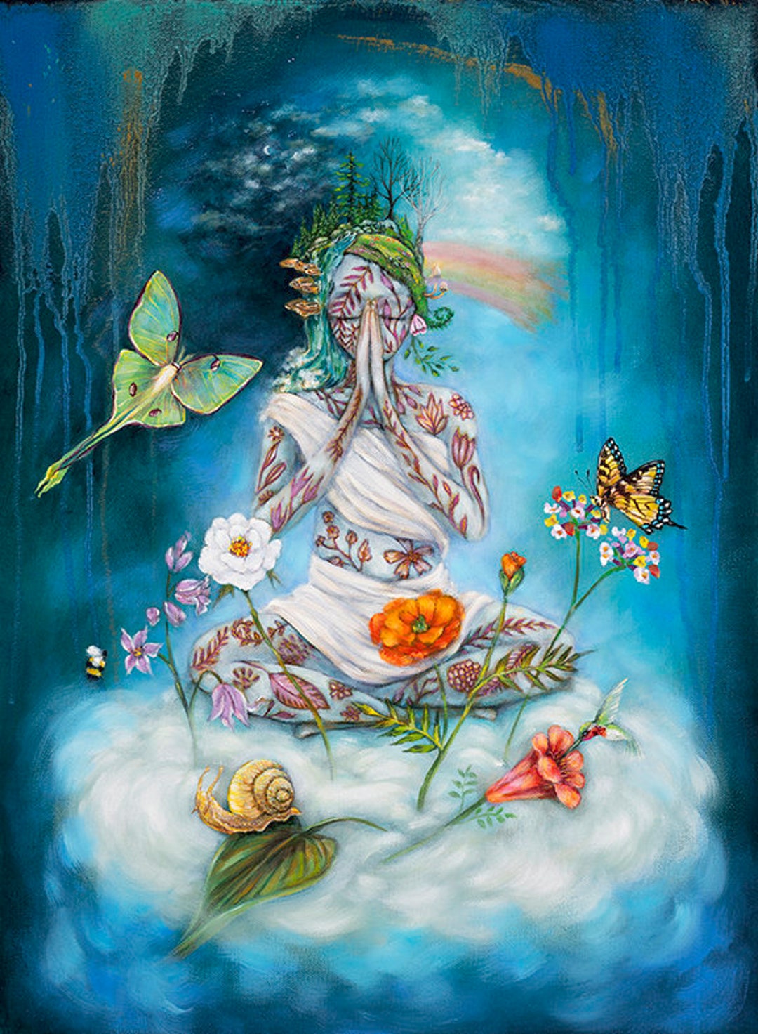 Cloud Goddess, Prayer Pose, Women Power, Girl Power, Sisterhood, Women ...