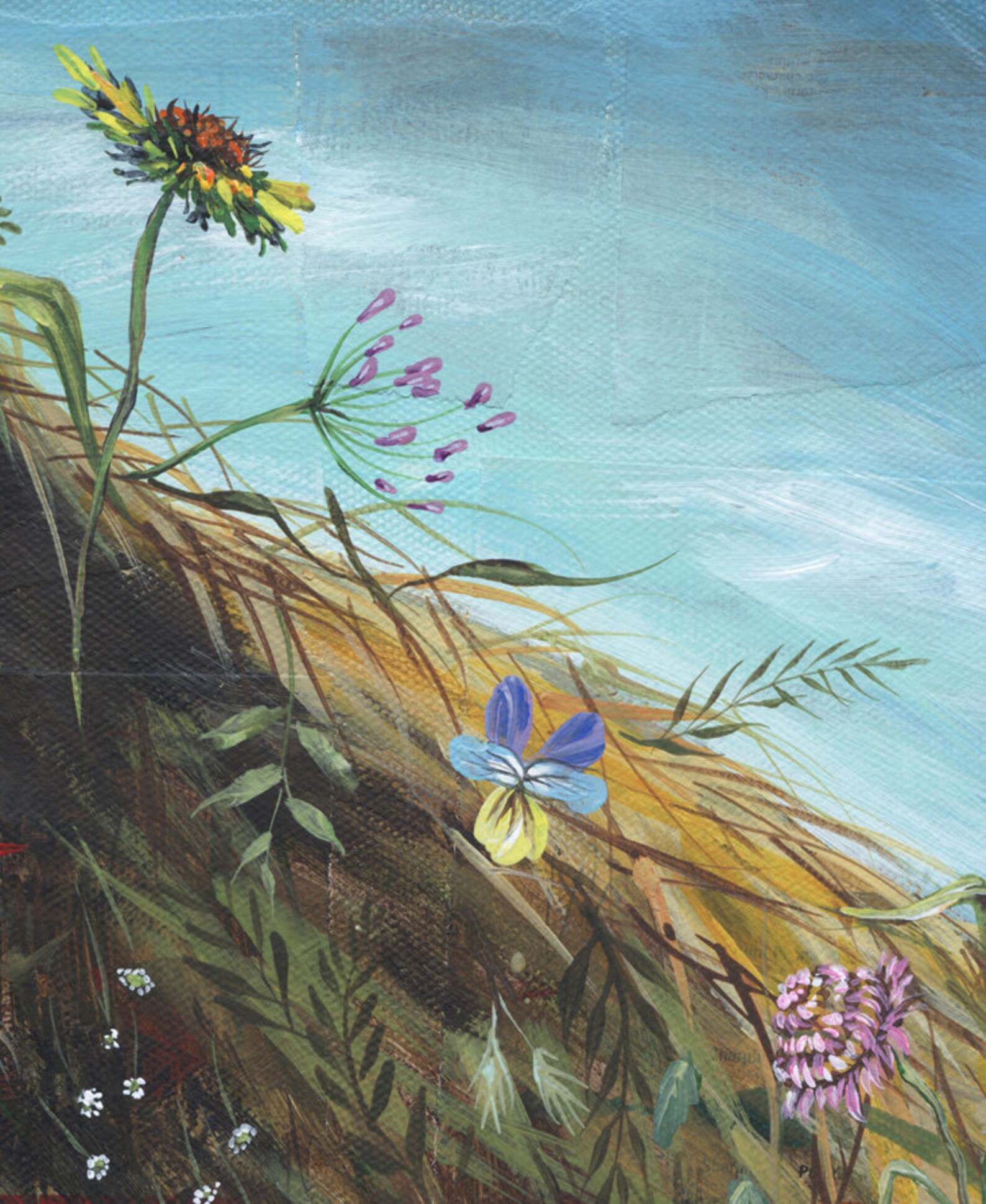 Mother Nature Prairie Nest Feathers Birds Flowers - Etsy