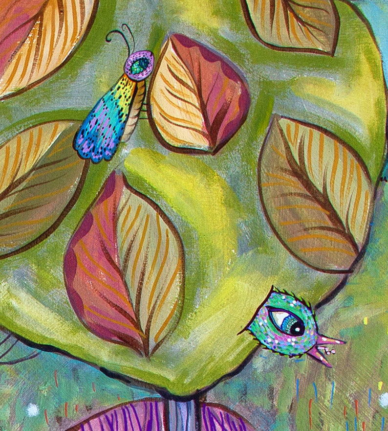Beautiful Forest Art, Colorful Forest Painting, Kids Room Decor, Forest ...