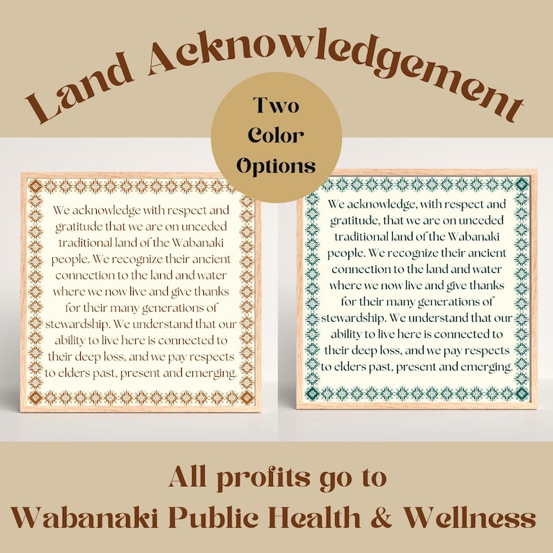 Land Acknowledgment 8x8 - Digital Download - Fully Editable - Etsy