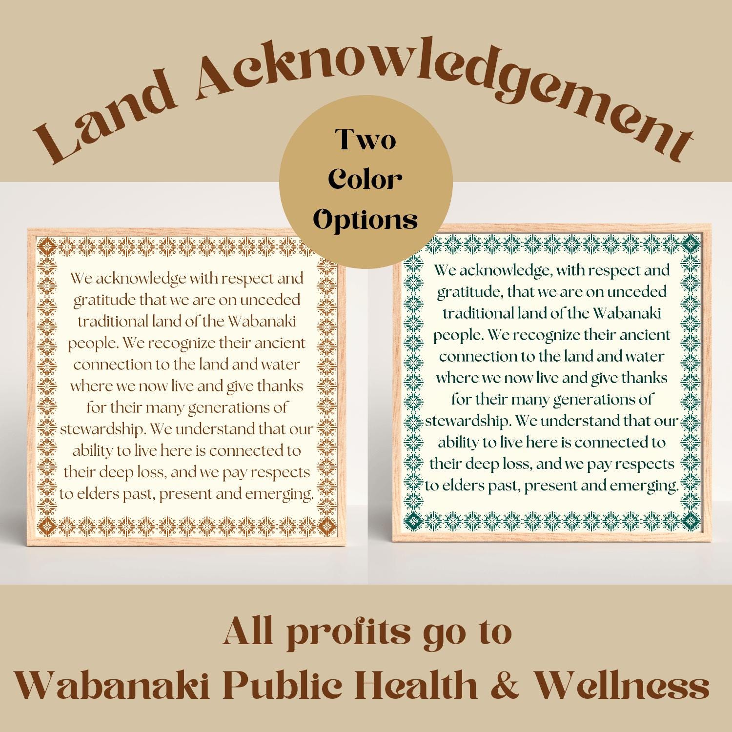 Land Acknowledgment 8x8 - Digital Download - Fully Editable - Etsy