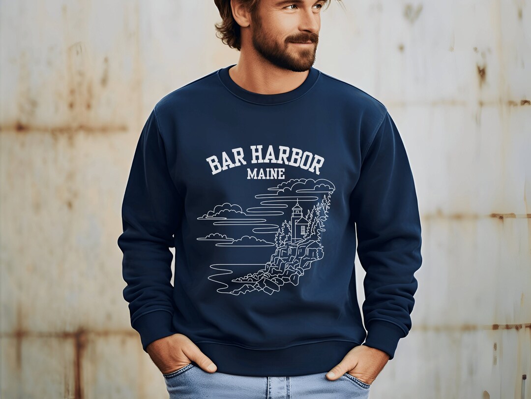 Bar Harbor Lighthouse Sweatshirt; Bar Harbor Maine Unisex Heavy Blend ...