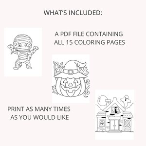 Spooky and Cute Halloween Coloring Pages for Kids Fun Fall Activity ...