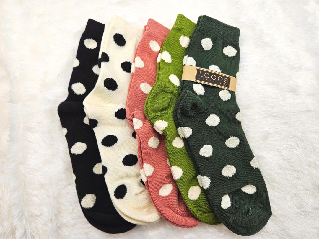 K-premium Polka Cotton Socks - Etsy