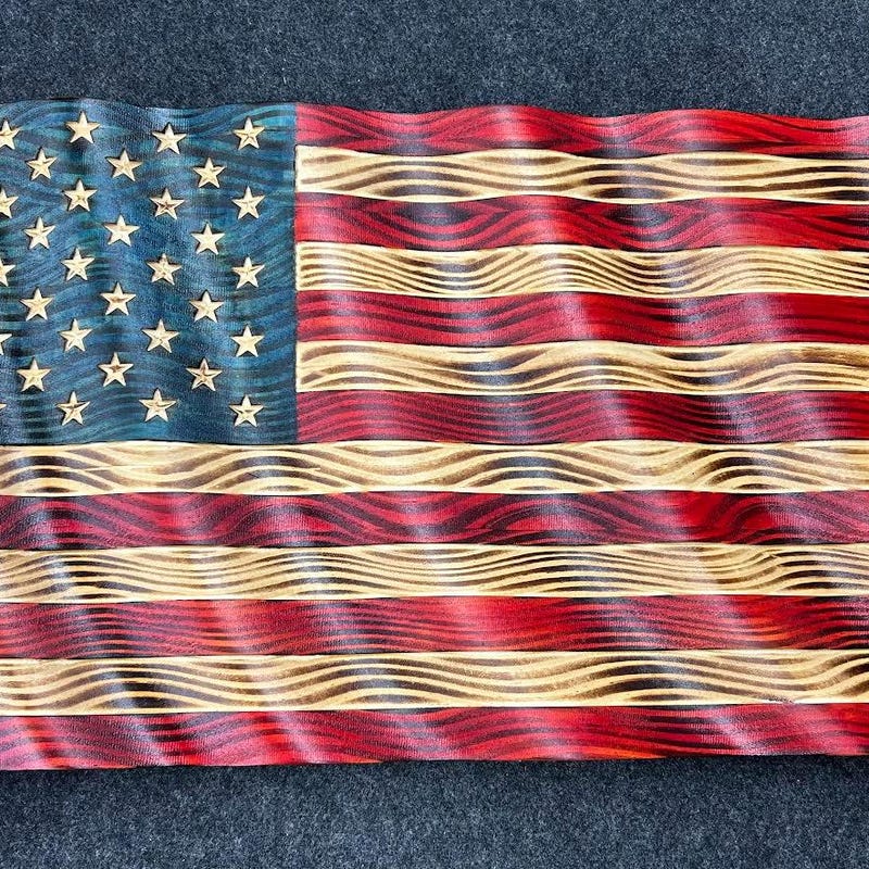 Wavy Wood Flag - Etsy