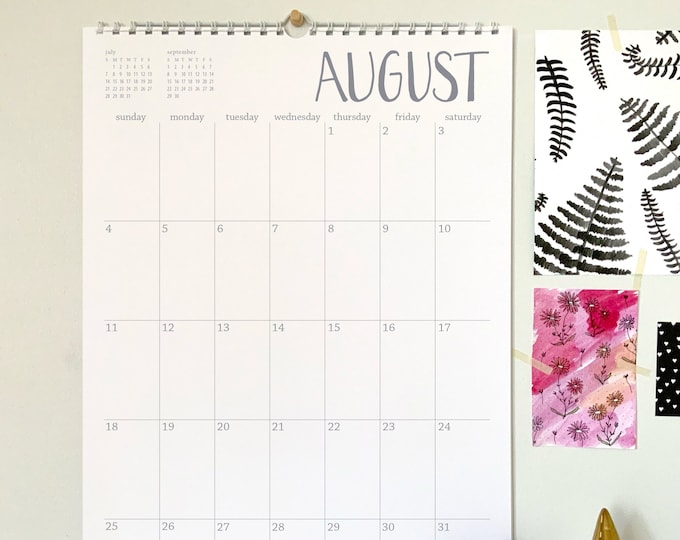 2024 Large Wall Calendar - Sunday Start - Etsy