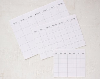 Large kraft stick anywhere calendars undated monthly | Etsy