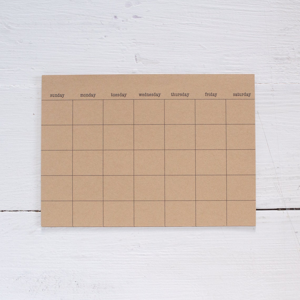 Medium Kraft Stick Anywhere Calendars - Undated Monthly Calendar ...