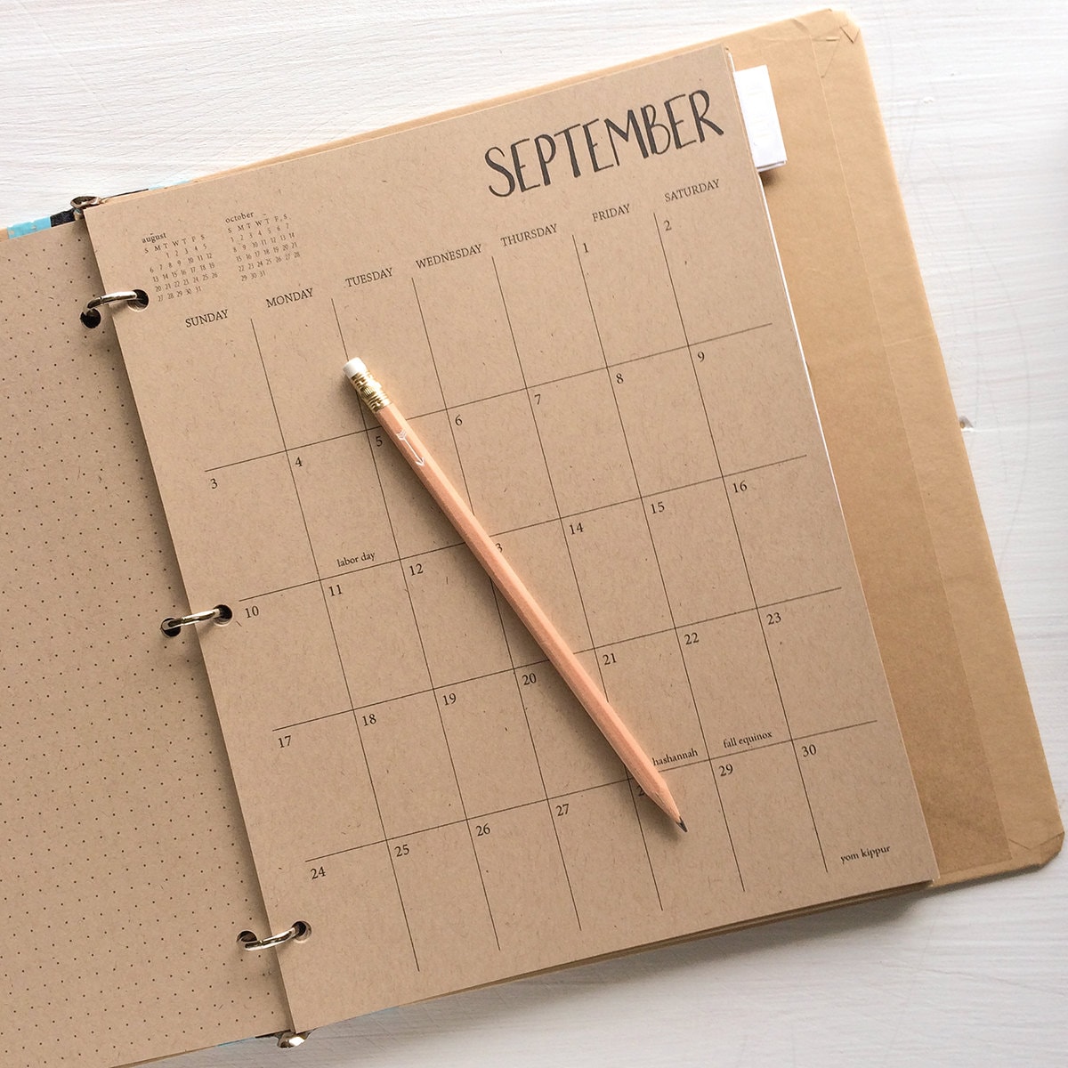Large Kraft Monthly Planner Sheets - Start Any Month - Etsy Canada
