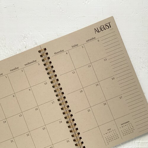 Small Kraft Monthly Spiral Planner You Choose the Start - Etsy