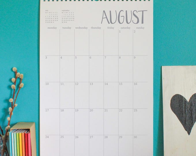Monday Start - 2026 Large Wall Calendar - Etsy