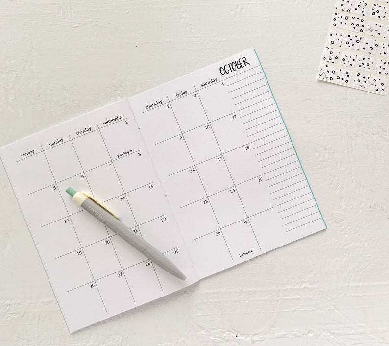 5x7 Monthly Planner | B6 Size - Etsy