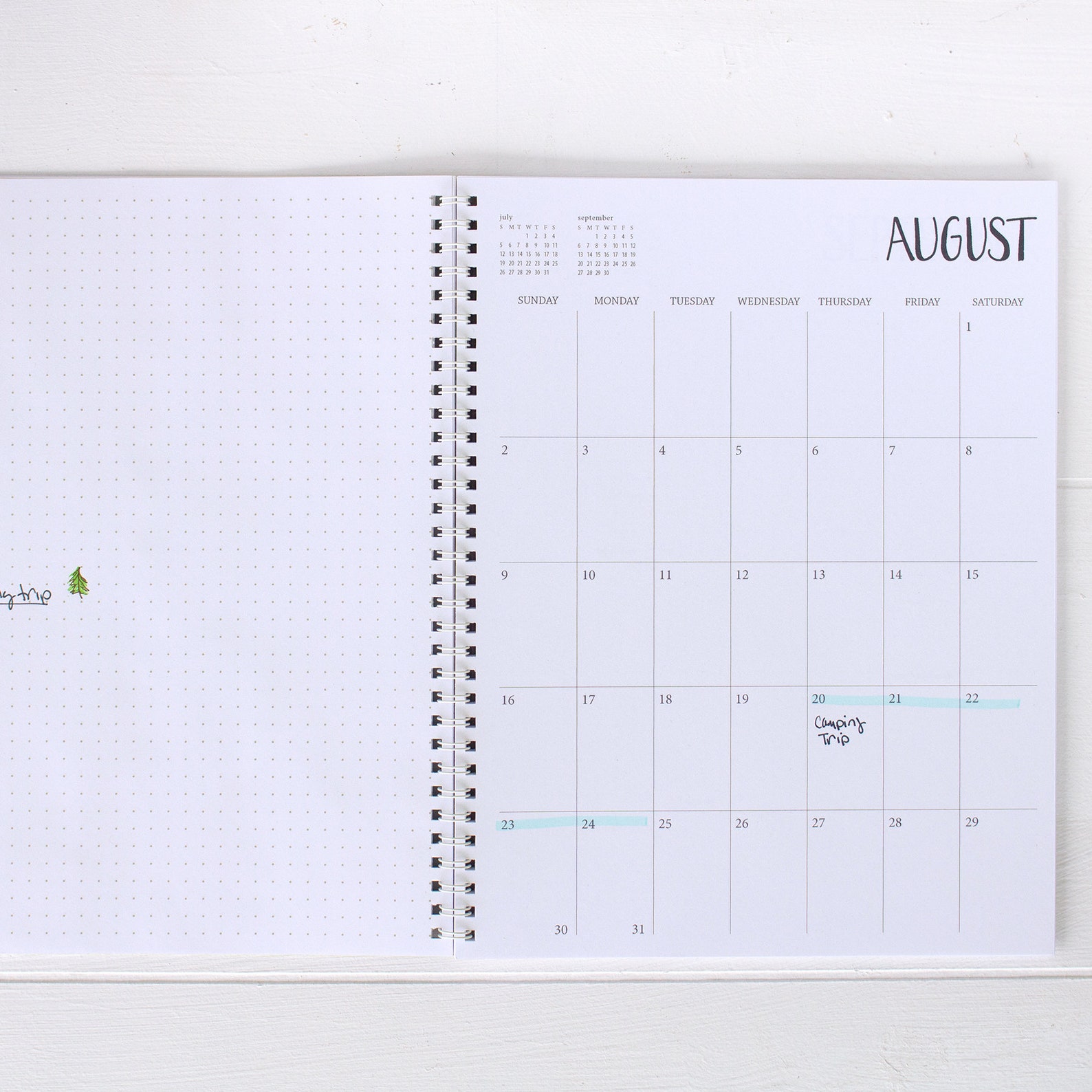 2 Year Large Monthly Spiral Planner Start Any Month 1 Page - Etsy