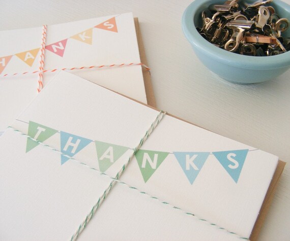 Items similar to Banner Notecards - more color options on Etsy