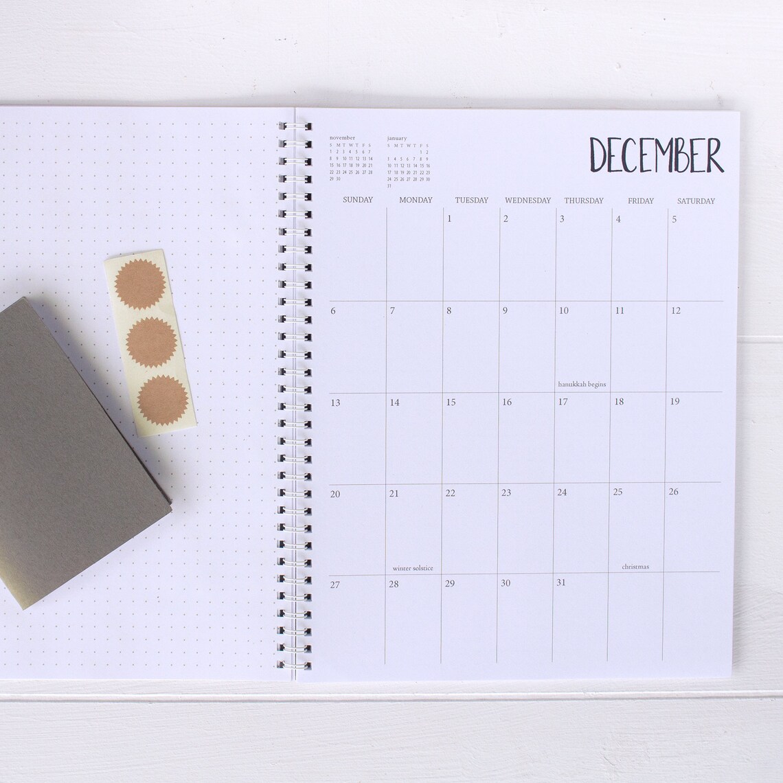 2 Year Large Monthly Spiral Planner Start Any Month 1 Page - Etsy