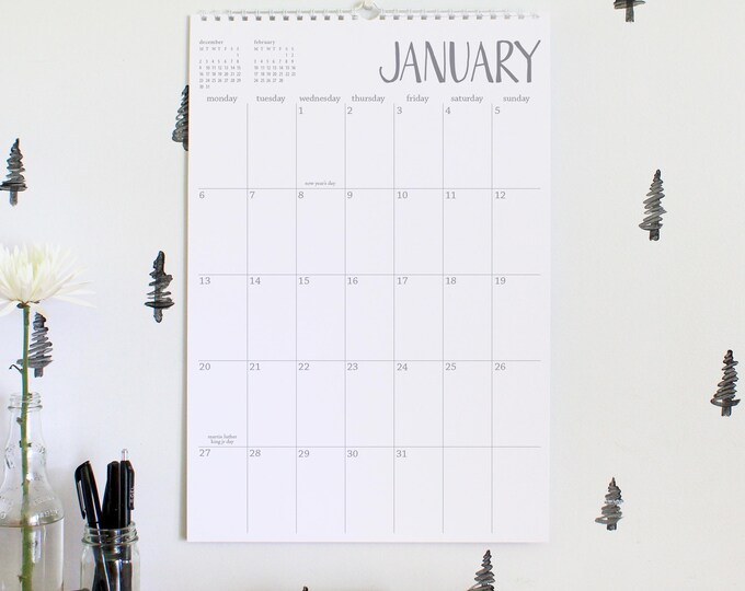 2025 Wall Calendar Large Monthly Planner A3 Affirmation Calendar ...