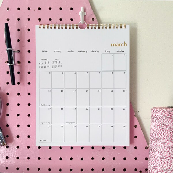 Gold Foil Calendar - Etsy