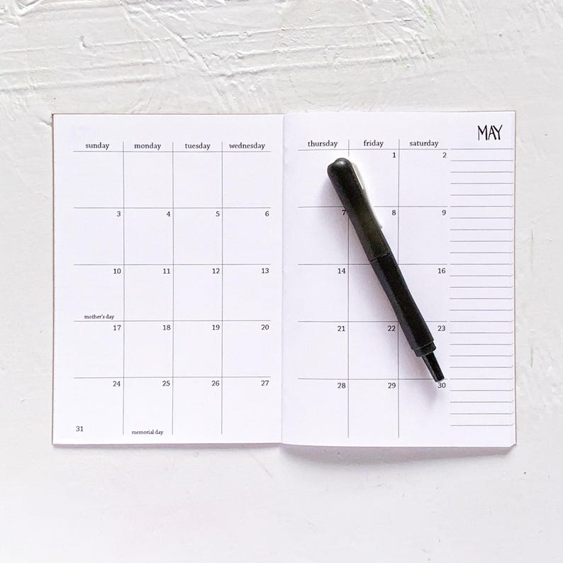 5x7 Monthly Planner | B6 Size - Etsy