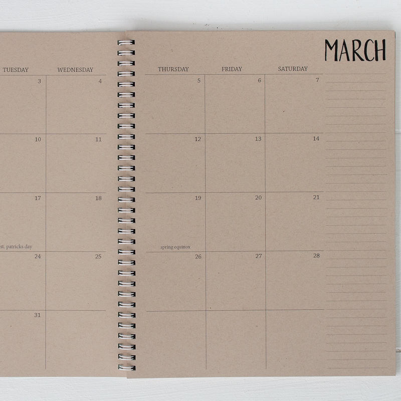 Dated Spiral Notebook - Etsy