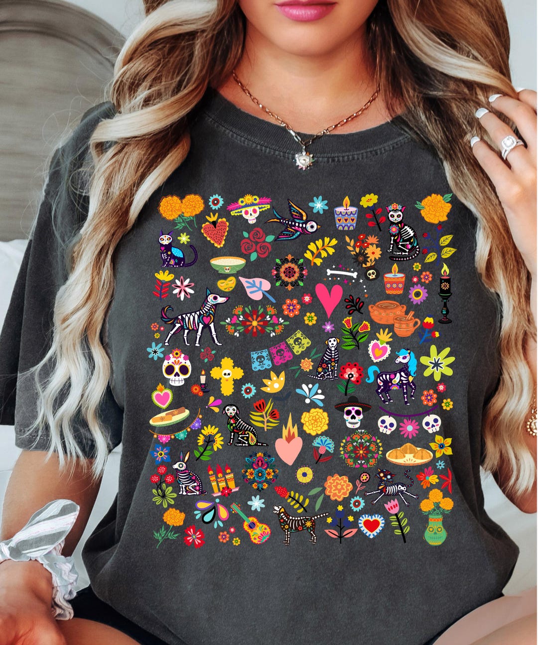 Day of the Dead T Shirt, Mexican Art Shirt, Flower Shirt, Dia De Los ...